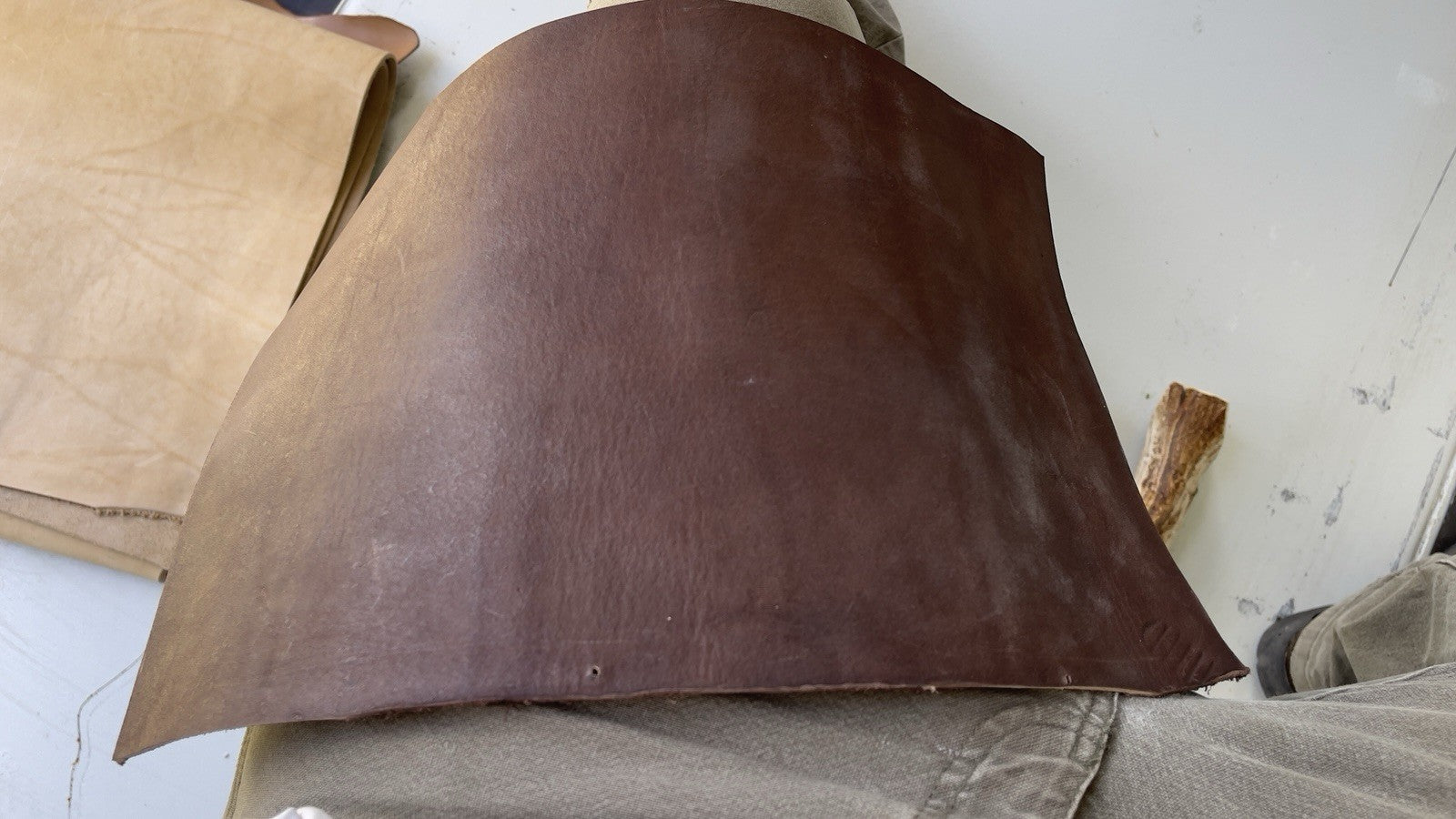 Thick Leather Leg Pad Flint Knapping $40 Free Ship – Mayan Knapping